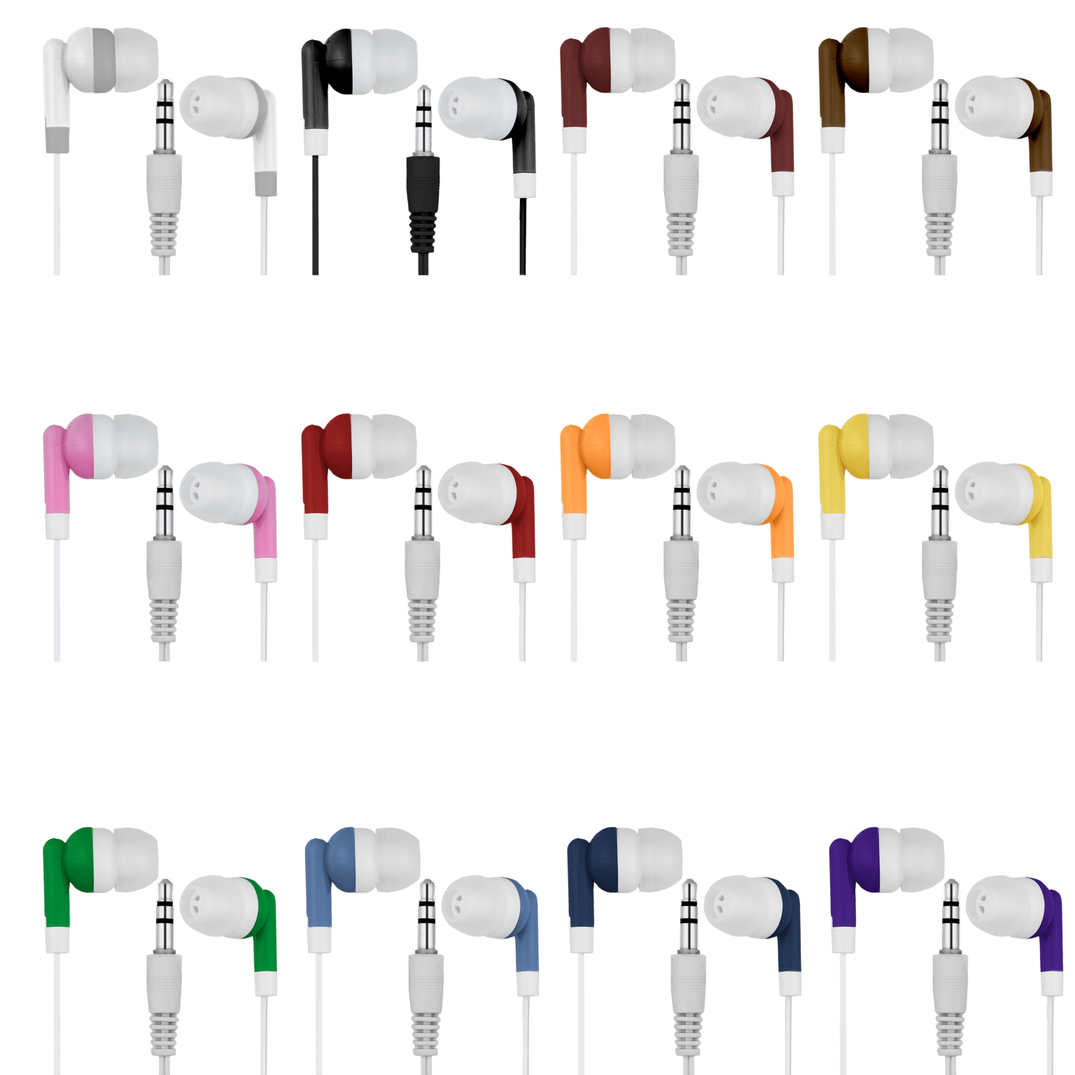 Stereo Low Cost Earbuds – 12 Colors Available – Create Your Own Package ...
