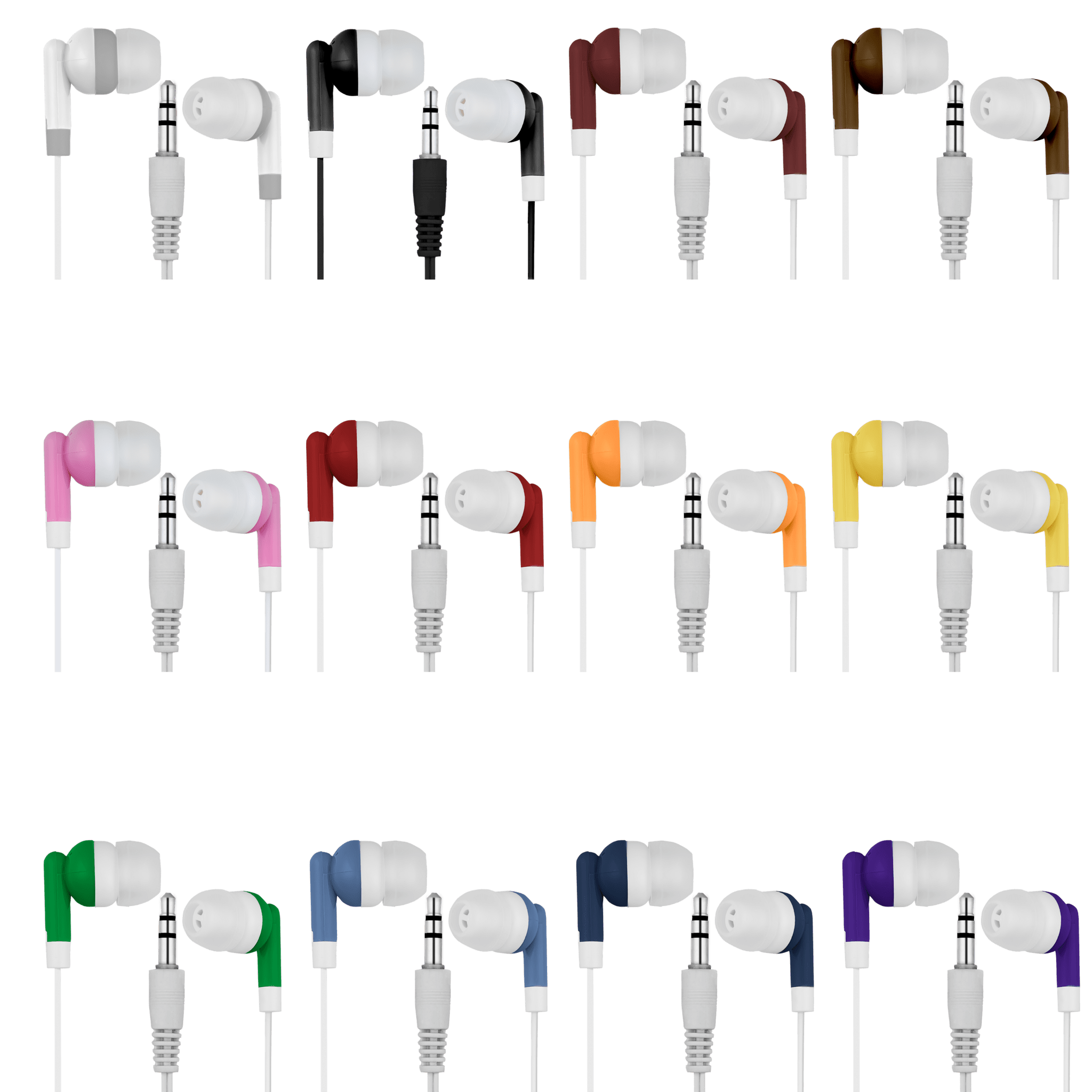 Stereo Low Cost Earbuds – 12 Colors Available – Create Your Own Package ...